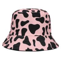 China Cow Pattern Fisherman Bucket Hat Multi Color Wear Resistant Sun Protection for sale