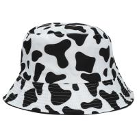 China Cow Pattern Fisherman Bucket Hat Multi Color Wear Resistant Sun Protection for sale