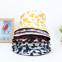 China Cow Pattern Fisherman Bucket Hat Multi Color Wear Resistant Sun Protection for sale