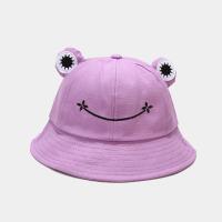 China Cute Frog Pattern Children Fisherman Style Cap Comfortable Washable for sale
