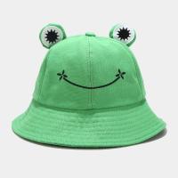 China Cute Frog Pattern Children Fisherman Style Cap Comfortable Washable for sale