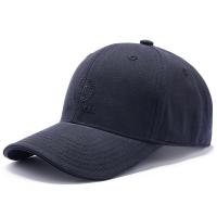 China Curved Cotton Baseball Cap With Delicate Embroidery And Metal Back Closure for sale