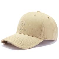 China Curved Cotton Baseball Cap With Delicate Embroidery And Metal Back Closure for sale