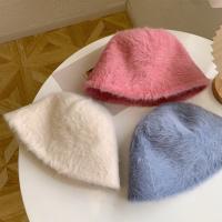 China Women Winter Rabbit Hair Hat Washable Custom Service Accepted for sale