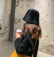 China Women Winter Rabbit Hair Hat Washable Custom Service Accepted for sale
