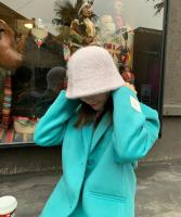 China Women Winter Rabbit Hair Hat Washable Custom Service Accepted for sale