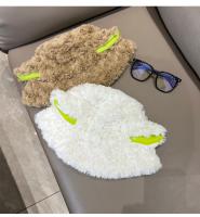 China Women Cute Faux Rabbit Fur Hat Multiple Color With Ears for sale