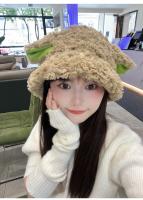China Women Cute Faux Rabbit Fur Hat Multiple Color With Ears for sale