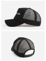 China Black Sports Trucker Cap Breathable  Wear Resistant For Truck Driver for sale