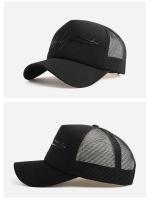 China Black Sports Trucker Cap Breathable  Wear Resistant For Truck Driver for sale