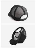 China Black Sports Trucker Cap Breathable  Wear Resistant For Truck Driver for sale