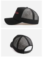 China Black Sports Trucker Cap Breathable  Wear Resistant For Truck Driver for sale