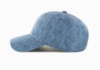 China Summer Breathable Blue Baseball Cap With Curved Brim for sale