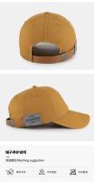 China Adult Cotton Baseball Cap Metal Back Closure  Baseball Hat for sale