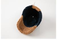 China Black And Brown Faux Rabbit Fur Hat Adjustable To Keeping Head Warm for sale