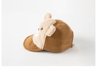 China Bear Pattern Rabbit Hair Hat Brown Color For Women And Men for sale