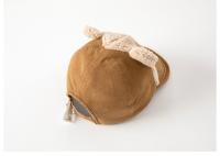 China Bear Pattern Rabbit Hair Hat Brown Color For Women And Men for sale