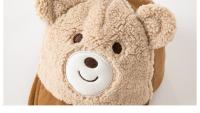 China Bear Pattern Rabbit Hair Hat Brown Color For Women And Men for sale