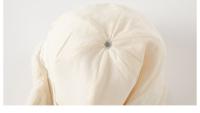 China Cream Color Faux Rabbit Fur Hat  Embroidered Winter Baseball Cap for sale