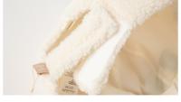 China Cream Color Faux Rabbit Fur Hat  Embroidered Winter Baseball Cap for sale