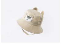 China Bear Pattern Fisherman Hat Blue Or White Color Outdoor Fisherman Style Hat for sale