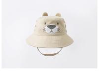 China Bear Pattern Fisherman Hat Blue Or White Color Outdoor Fisherman Style Hat for sale