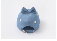 China Light Blue Baseball Cap With Dot Pattern And Bow Tie On Top for sale