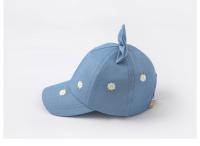 China Light Blue Baseball Cap With Dot Pattern And Bow Tie On Top for sale
