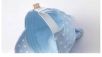 China Light Blue Baseball Cap With Dot Pattern And Bow Tie On Top for sale