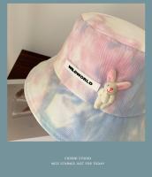 China Rainbow Color Lamb Bucket Hat Wear Resistant Washable Winter Headwear for sale