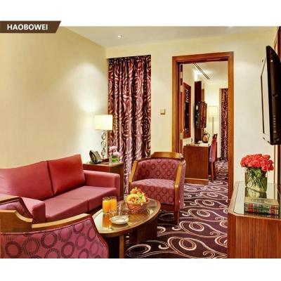 China Solid Hardwood Hotel Bedroom Suite Set 5 Star Hilton Furniture Package Custom for sale