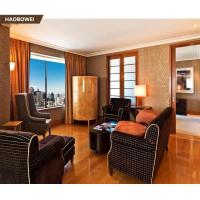 China Custom Hotel Lobby Furniture Set Living Room Sofa Chairs Tables Wood Carving Corner Units for sale