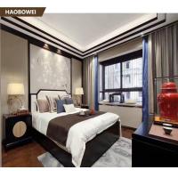 China Eco Friendly Lacquer Hotel Bedroom Furniture Set King Size Wood Bed for sale