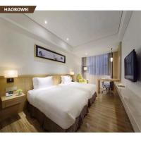 China Eco Friendly Lacquer Hotel Bedroom Furniture Set King Size Wood Bed for sale