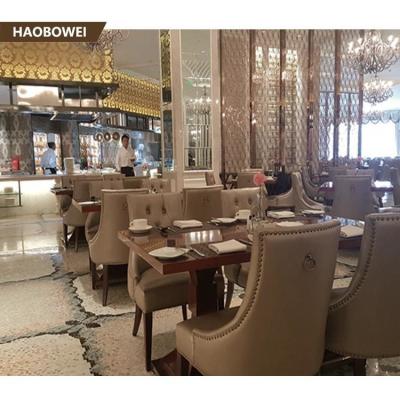 China Classic Wooden Armrest Chair for Restaurant Dining Furniture Custom Size Available for sale