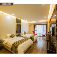 China 3-5 Star Hotel Bedroom Furniture Bulk Bed Frame Plywood Wooden with Chair A02 for sale
