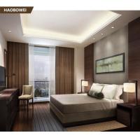 China 3-5 Star Hotel Bedroom Furniture Bulk Bed Frame Plywood Wooden with Chair A02 for sale