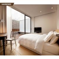 China 3-5 Star Hotel Bedroom Furniture Bulk Bed Frame Plywood Wooden with Chair A02 for sale