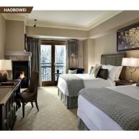 China 3-5 Star Hotel Bedroom Furniture Bulk Bed Frame Plywood Wooden with Chair A02 for sale