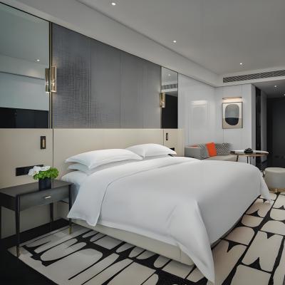 China Hotel Guest Room Furniture Panel Wood Veneer Paint Finish 40-45D Foam for sale