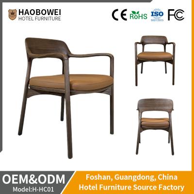 China Solid Wood Dining Chair Model H-HC01 615mm 560mm 800mm for Hotel Restaurant Home for sale