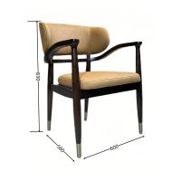 China Customized Solid Wood Dining Room Chair with Armrest 600mm Seat Width Hotel Furniture for sale