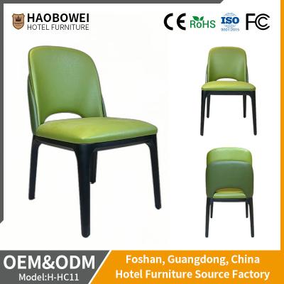 China Indoor Dining Room Ash Wood Leather Chair Without Armrest 500mm 600mm 850mm for sale