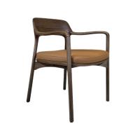 China Solid Wood Dining Chair with Curved Backrest Ash Wood 615mm x 560mm x 800mm for Hotel Restaurant Home for sale