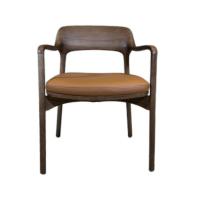 China Solid Wood Dining Chair with Curved Backrest Ash Wood 615mm x 560mm x 800mm for Hotel Restaurant Home for sale