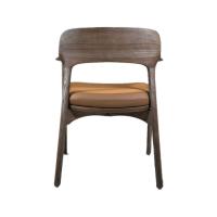 China Solid Wood Dining Chair with Curved Backrest Ash Wood 615mm x 560mm x 800mm for Hotel Restaurant Home for sale
