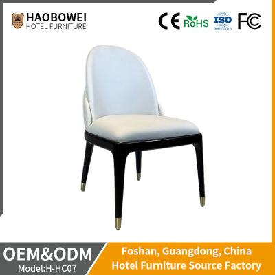 China Medium Back Leather Dining Chair 640mm 560mm 870mm for Home Hotel Restaurant OEM for sale