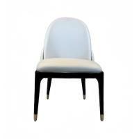 China Medium Back Leather Dining Chair 640mm 560mm 870mm for Home Hotel Restaurant OEM for sale