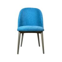 China Northern Europe Solid Wood Fabric Dining Chair Curved Backrest 500mm Seat Width OEM ODM for sale