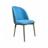 China Northern Europe Solid Wood Fabric Dining Chair Curved Backrest 500mm Seat Width OEM ODM for sale
